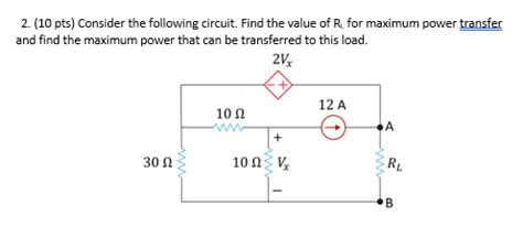 Solved Consider The Following Circuit Find The Value Of RL Chegg