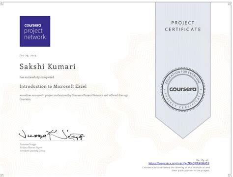 Sakshi Poddar On Linkedin Excelskills Dataanalysis Coursera