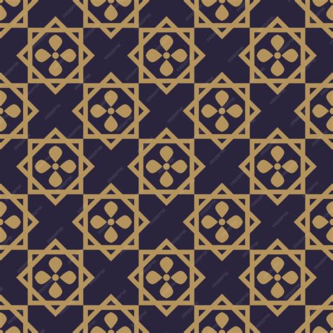 Premium Vector Vintage Retro Abstract Seamless Floral Pattern