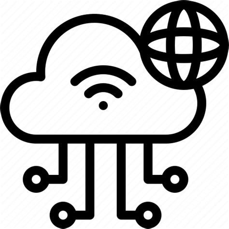 Cloud Server Computing Network Wifi Earth Icon Download On Iconfinder
