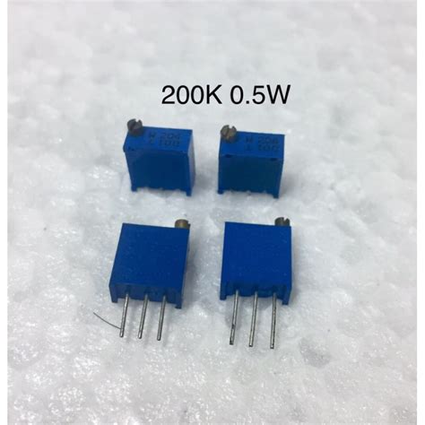 10ชิ้น Trimpot 200 K 204 10 05w 25 Turns 200 กิโลโอห์ม 05 วัตต์