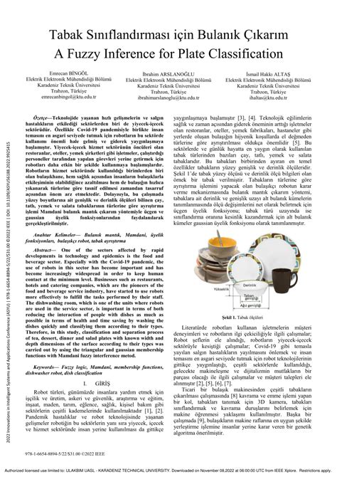 Pdf A Fuzzy Inference For Plate Classification