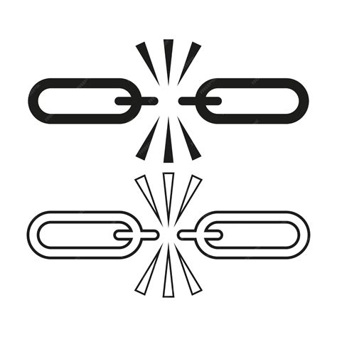 Premium Vector Broken Chain Link Icon Vector Illustration Stock Image Eps 10
