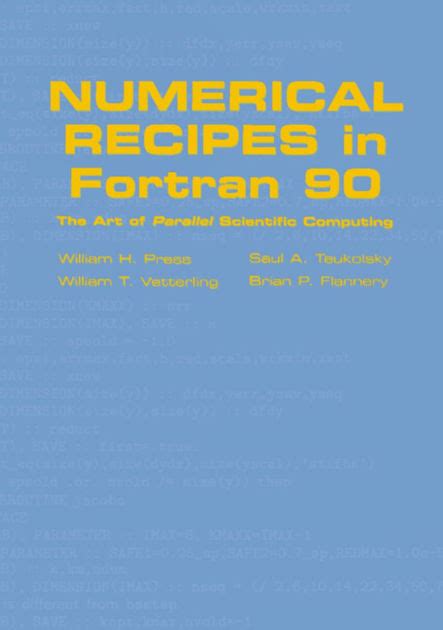 Numerical Recipes In Fortran 90 Volume 2 Volume 2 Of Fortran