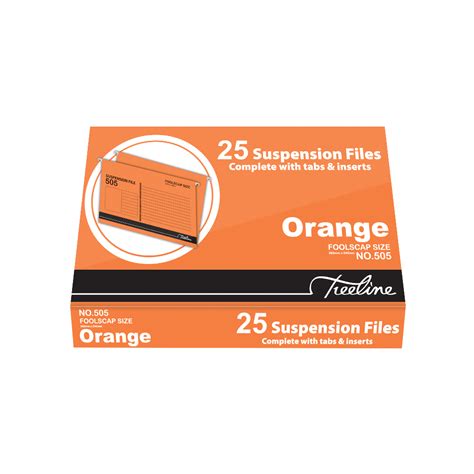 Treeline Fool Scrap Suspension Files Orange Pack Of 25 Statesman Stationery