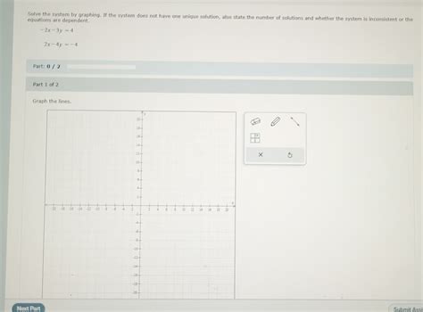 Solved Solve The System By Graphing If The System Does Not Have One