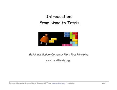 pdf introduction from nand to tetris kelliher