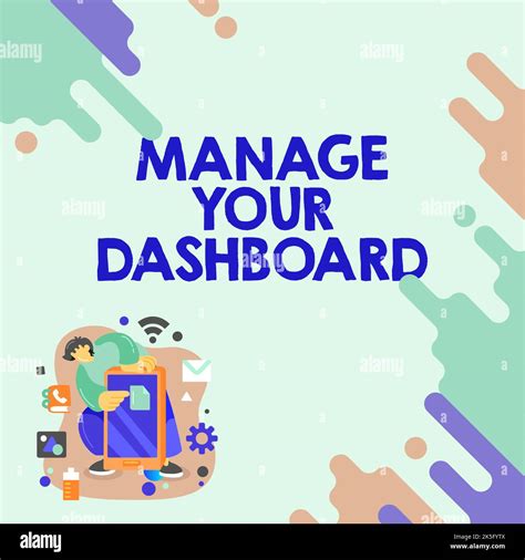 Conceptual Display Manage Your Dashboard Business Idea Web Landing