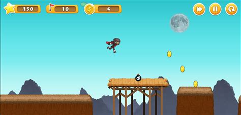 Ninja Endless Runner Game In Javascript Free Source Code Sourcecodester