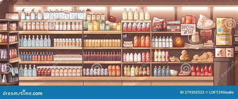 Generative AI Grocery Store Concept Stock Illustration Illustration Of Vector Store