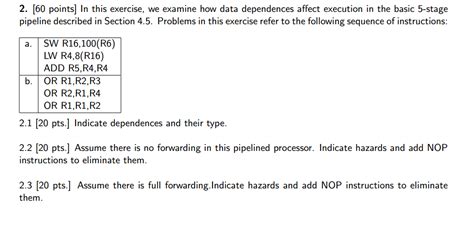 risc pipeline in this exercise we examine how data