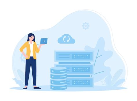 Premium Vector Laptop Storage Synchronization To Big Data Concept