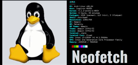 neofetch：在终端中显示 linux 系统信息 linuxstory