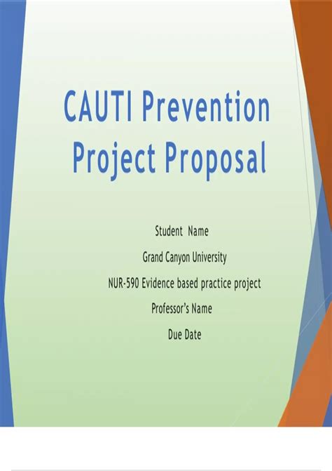 Nur 590 Topic 7 Assignment Evidence Based Practice Project Proposal