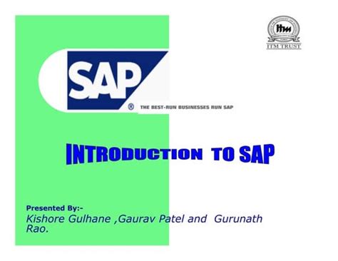 Sap Erp Introduction Pptx