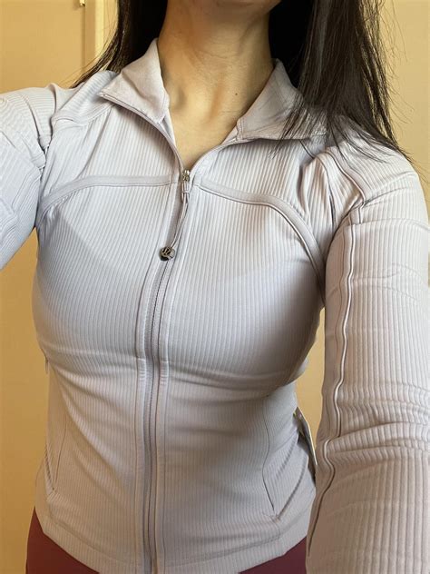 Loving My First Define Jacket Ribbed Nulu Cropped Faint Lavender Size