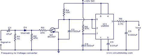 F To V Converter Circuit Using Lm555 Timer Elektronika Analog Dan Digital