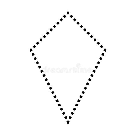 Kite Shape Dotted Symbol Vector Icon For Creative Graphic Design Ui