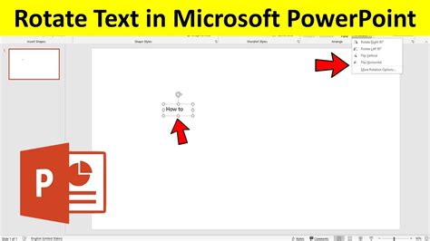 how to rotate text in microsoft powerpoint youtube