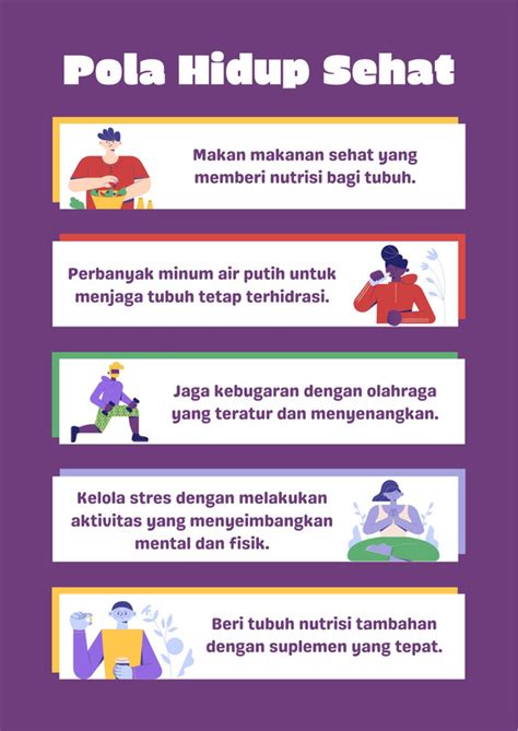 Gratis Desain Contoh Pola Hidup Sehat Canva