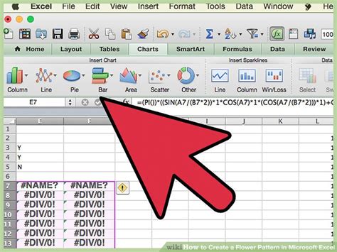 how to create a flower pattern in microsoft excel with pictures