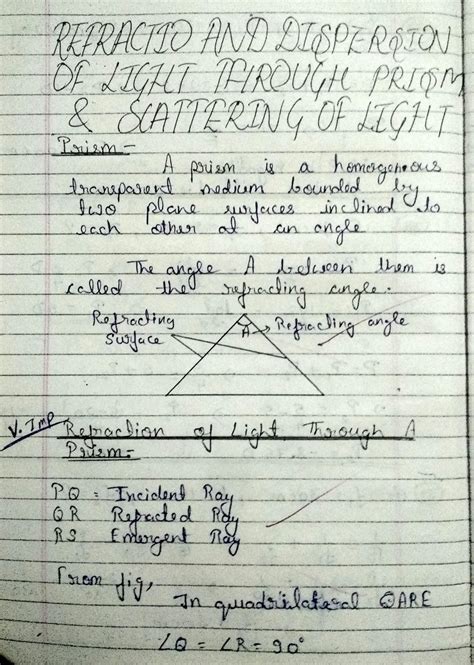 Solution Class 12 Refraction And Dispertion Of Light Through Prism