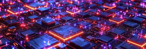 Premium Photo Futuristic Processor Chips With Glowing Connections Background For Technological