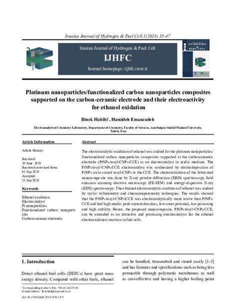Pdf Platinum Nanoparticlesfunctionalized Carbon Nanoparticles Composites Supported On The