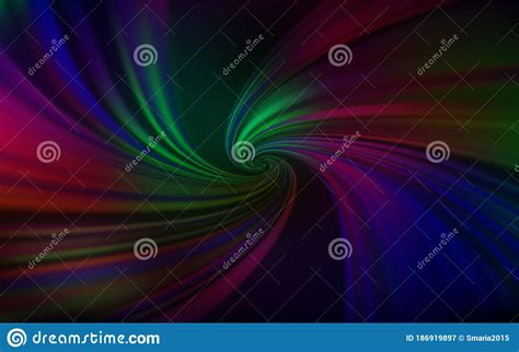 Dark Multicolor Vector Background With Wry Lines Stock Vector Illustration Of Memphis