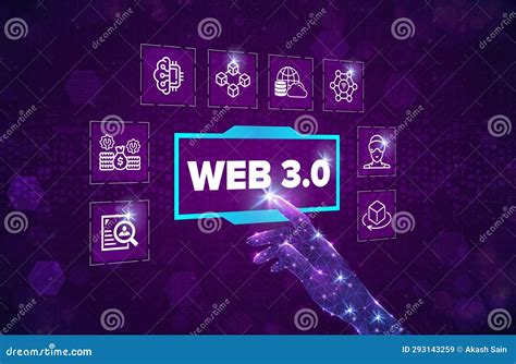 Web 3 0 Construction Concept On Virtual Screen Semantic Web Metaverse 3d Graphics