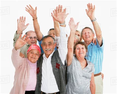 Ethnically Diverse Groups Of People Waving Bye