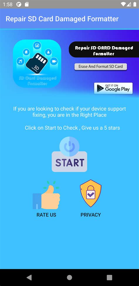 SD Card Repair для Android Скачать