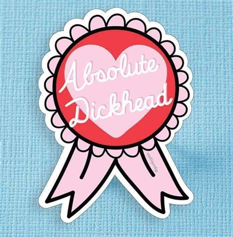 Absolute Dickhead Die Cut Vinyl Sticker Punky Pins Punkypins