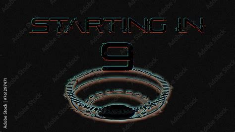 Rgb Glitch Sci Fi Animated Countdown Timer And Logo Reveal Stock Template