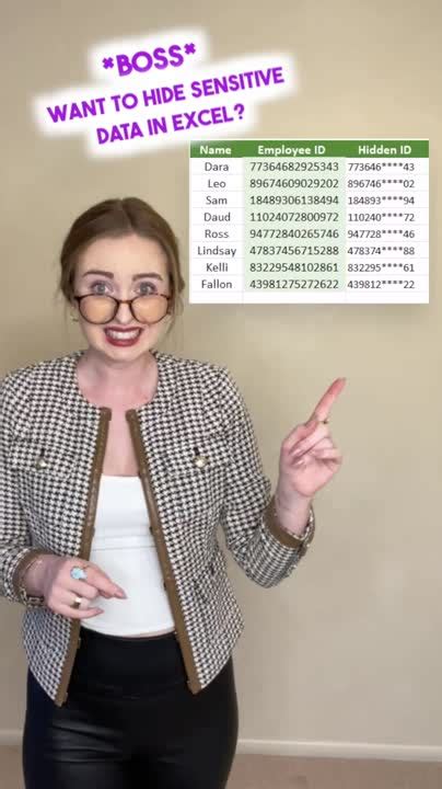 Kat Norton On Linkedin Hide Sensitive Data With This Excel Trick 🔒 22 Comments