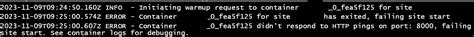 Python Container Test Cb F Didn T Respond To Pings On Port Failing Site