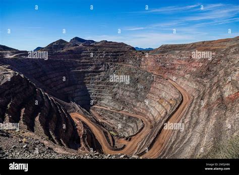 Gold Mine Pit Mining Industry Earth Transformation Aerial Excavation Earth Layers Of The