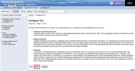Enabling TLS For IBM Navigator For I