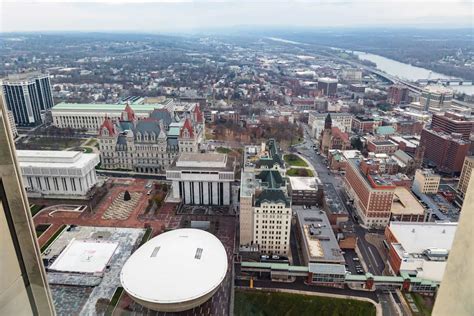 Overlooking Albany From The Free Corning Tower Observation Deck