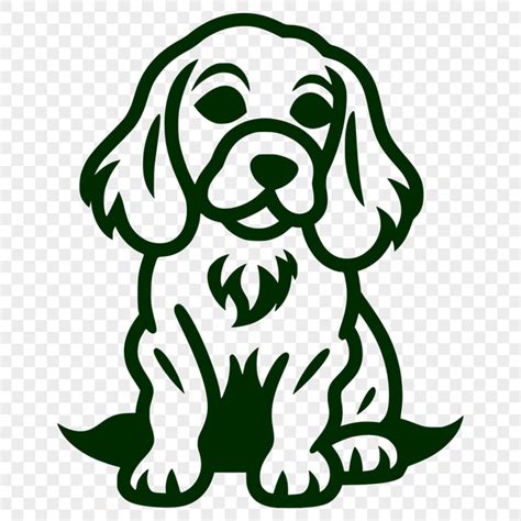 Free Sitting Cocker Spaniel Vector Image Dxf