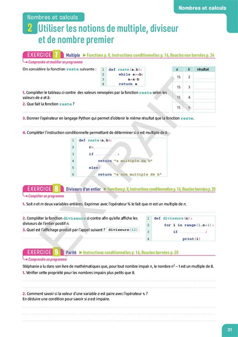 Extrait Cahier Dalgorithmique Et De Programmation 2de 9782206105574 Calameo Downloader