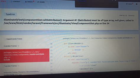Error In Component Slots Issue Laravel Framework GitHub