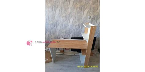 Стол письменный Techno СП 001 Белый гладкий Дуб крафт золотой купить по цене 4356 ₽ в