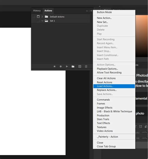 solved problems with adding action to photoshop 2020 adobe community