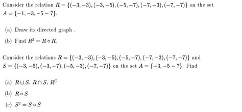 Solved Consider The Relation R Chegg