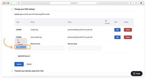 Managing DNS Records For Your Domain Sitebuilder