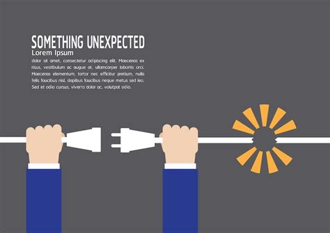 Premium Vector Hand Connect Plug Risk Unexpected Concept