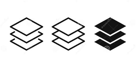 layers icon layer line vector icon set layout sign layout icon stock