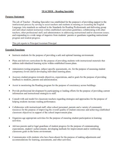 Free 14 Teacher Statement Of Purpose Samples [ Elementary Education