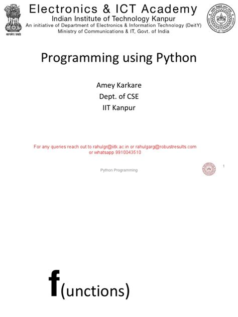 Functions For Modular Programming In Python An Introduction To